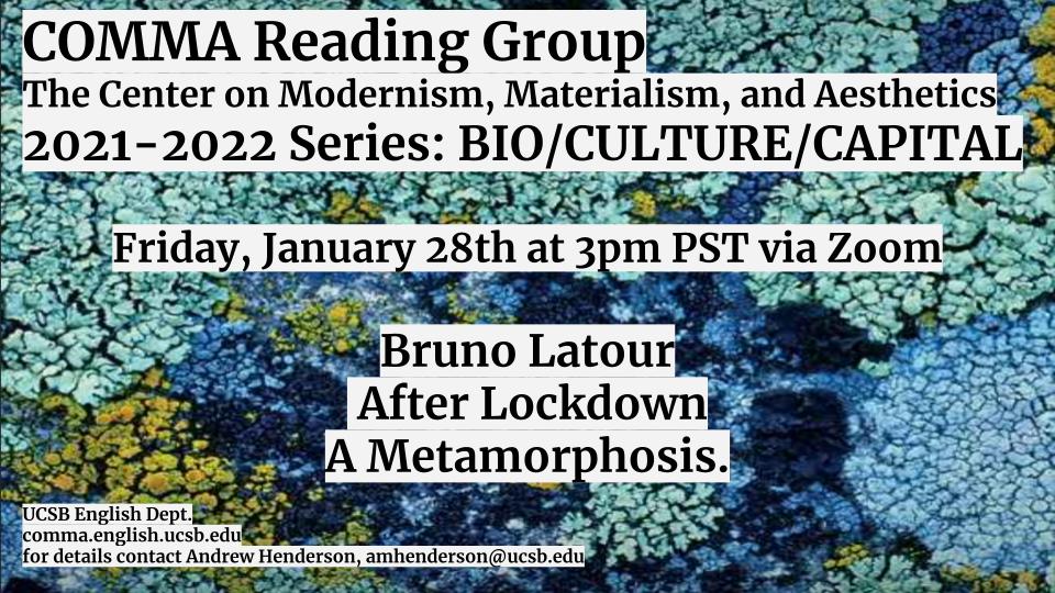 COMMA – Center for Modern Literature, Materialism and Aesthetics